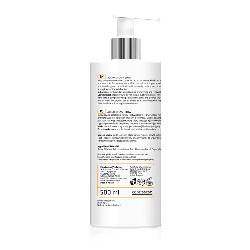 ADENO-C Flash Glow - Brightening Toner & Activator 2in1 with shikimic ...