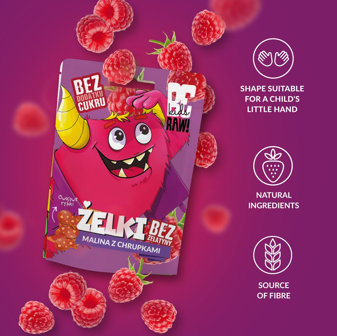 Kids Jelly Beans - Raspberry with Crisps 35g – E-Drug