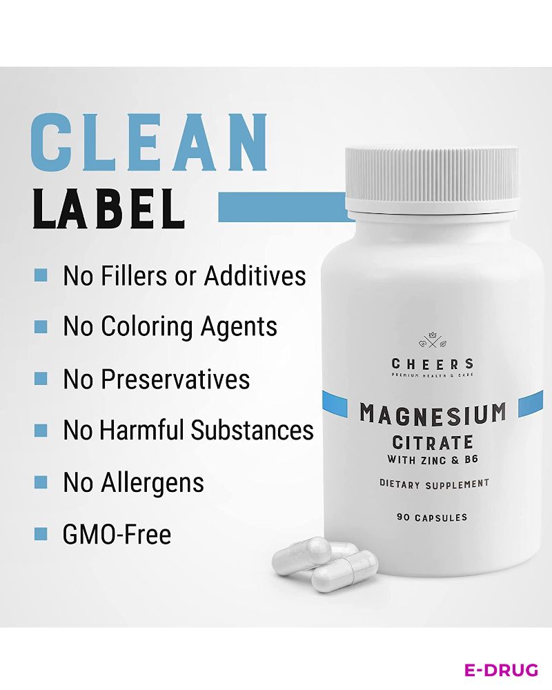 Magnesium Citrate with Zink and B6 from Cheers – E-Drug